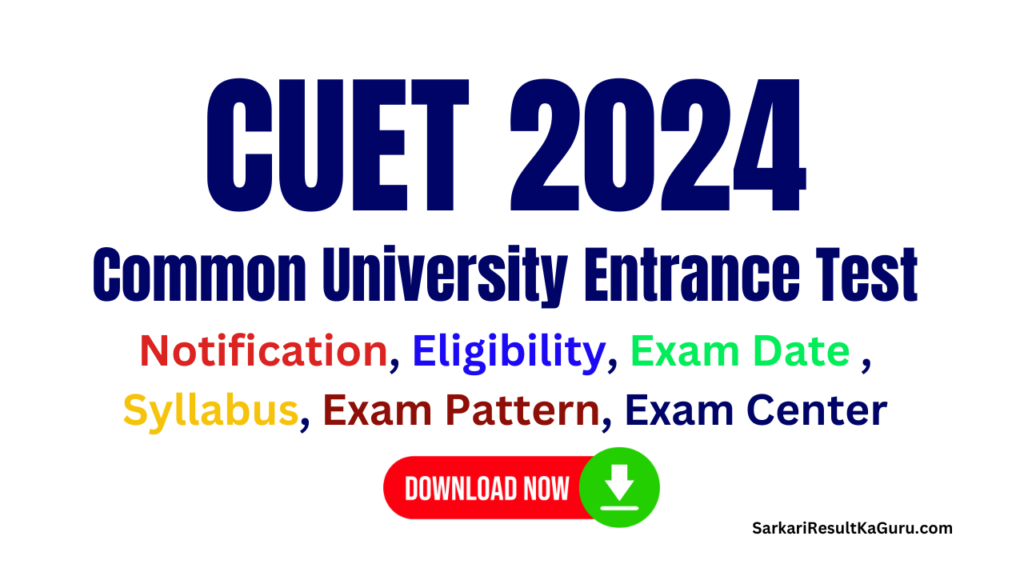 Cuet Registration 2024 Government Jobs